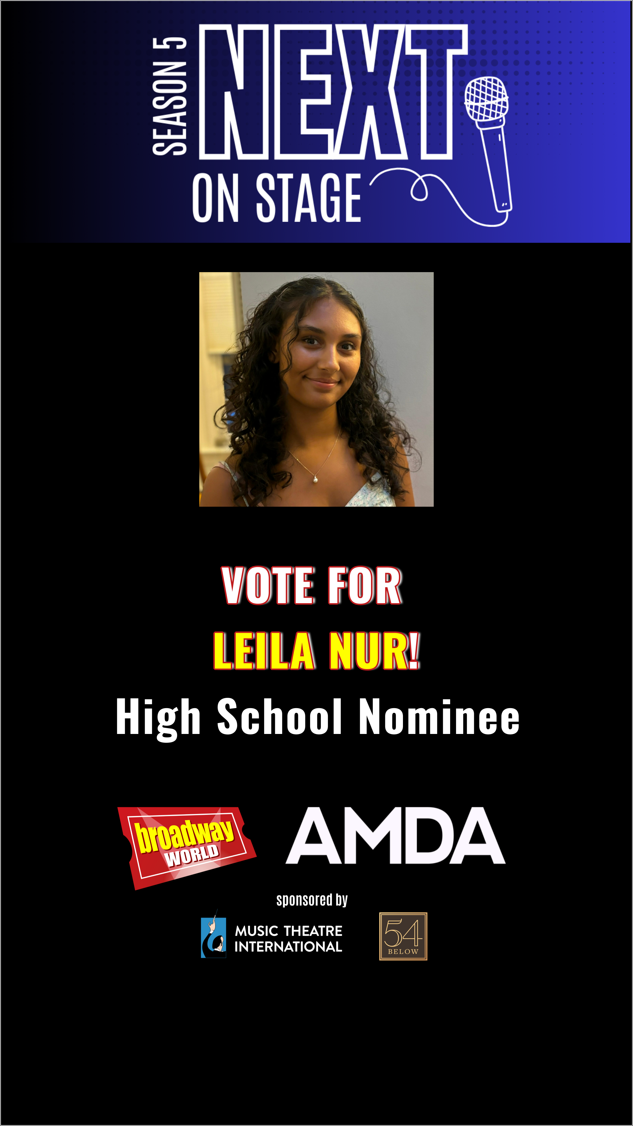 Leila Nur - Aldolpho BroadwayWorld's Next on Stage