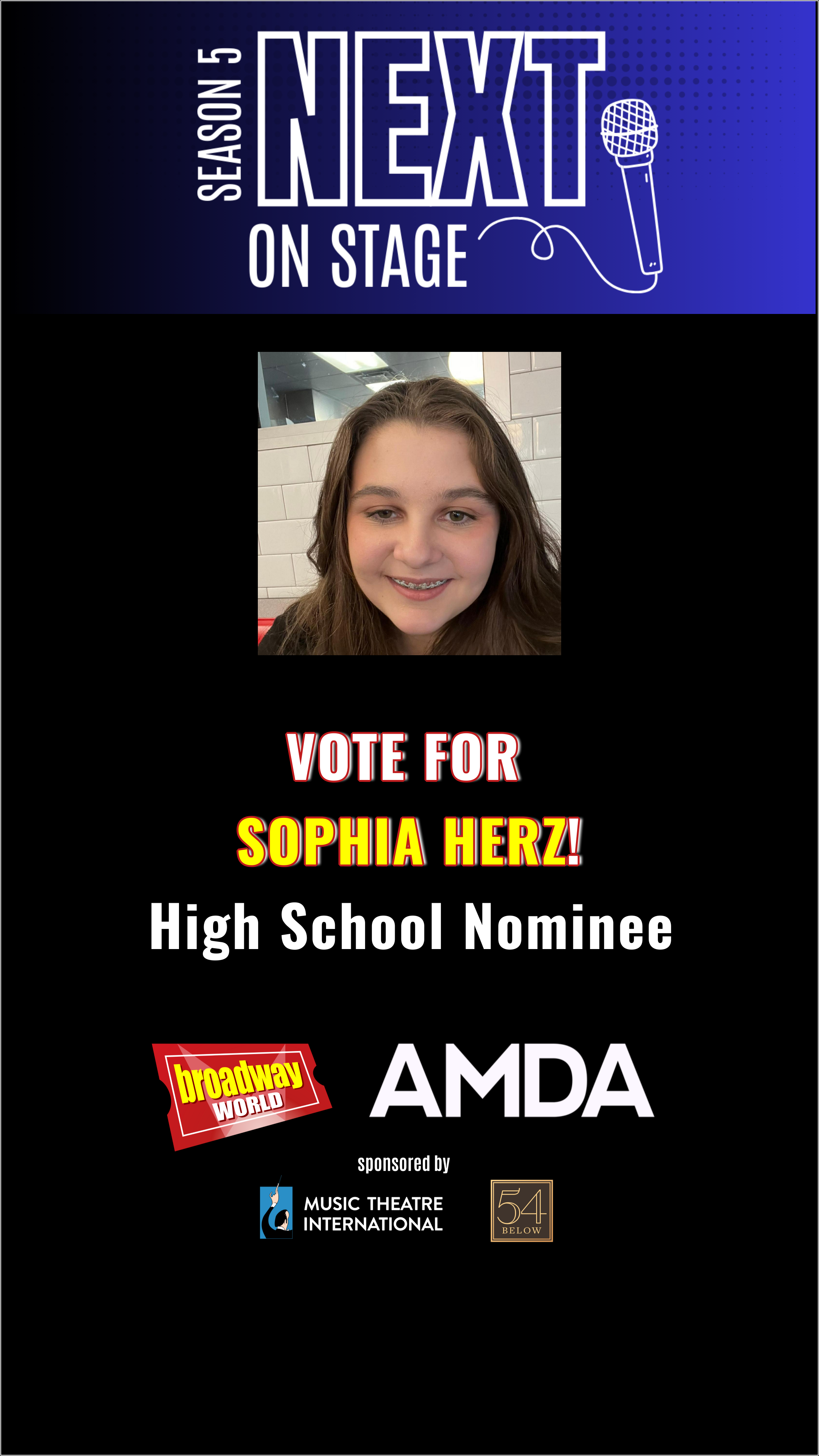 Sophia Herz - Shy BroadwayWorld's Next on Stage