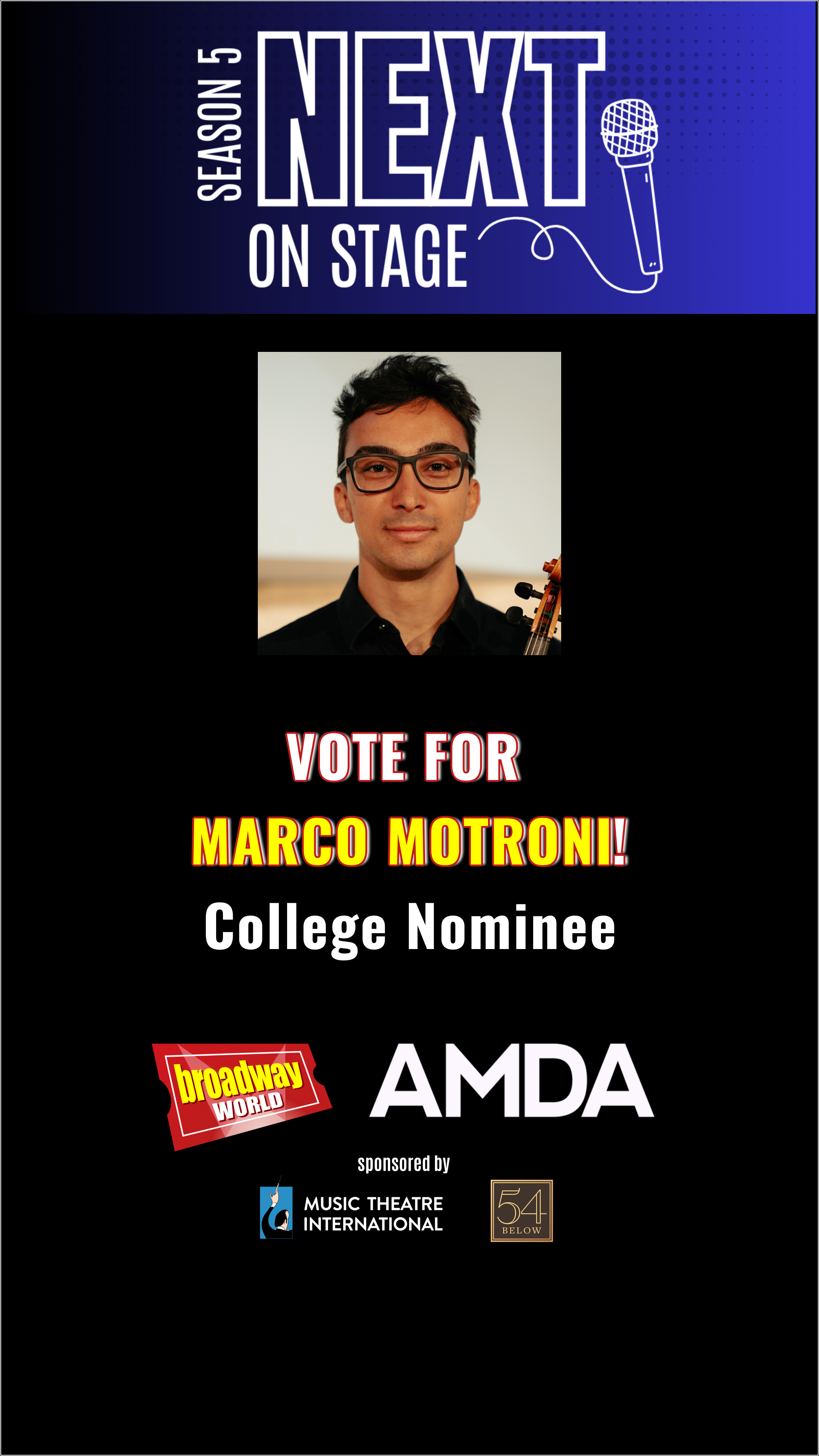 Marco Motroni - Sunset Boulevard BroadwayWorld's Next on Stage