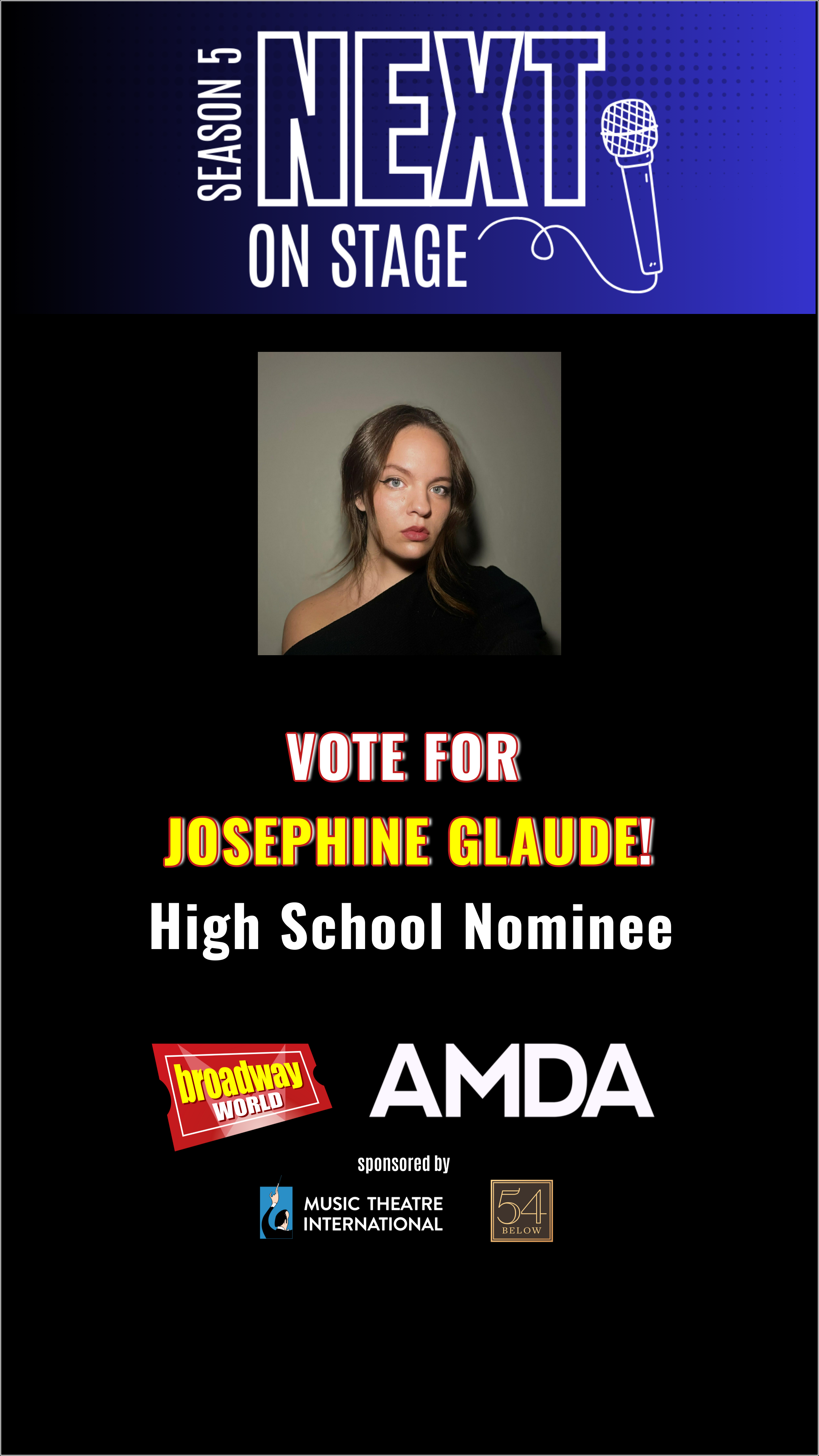 Josephine Glaude - Tell Me on a Sunday BroadwayWorld's Next on Stage