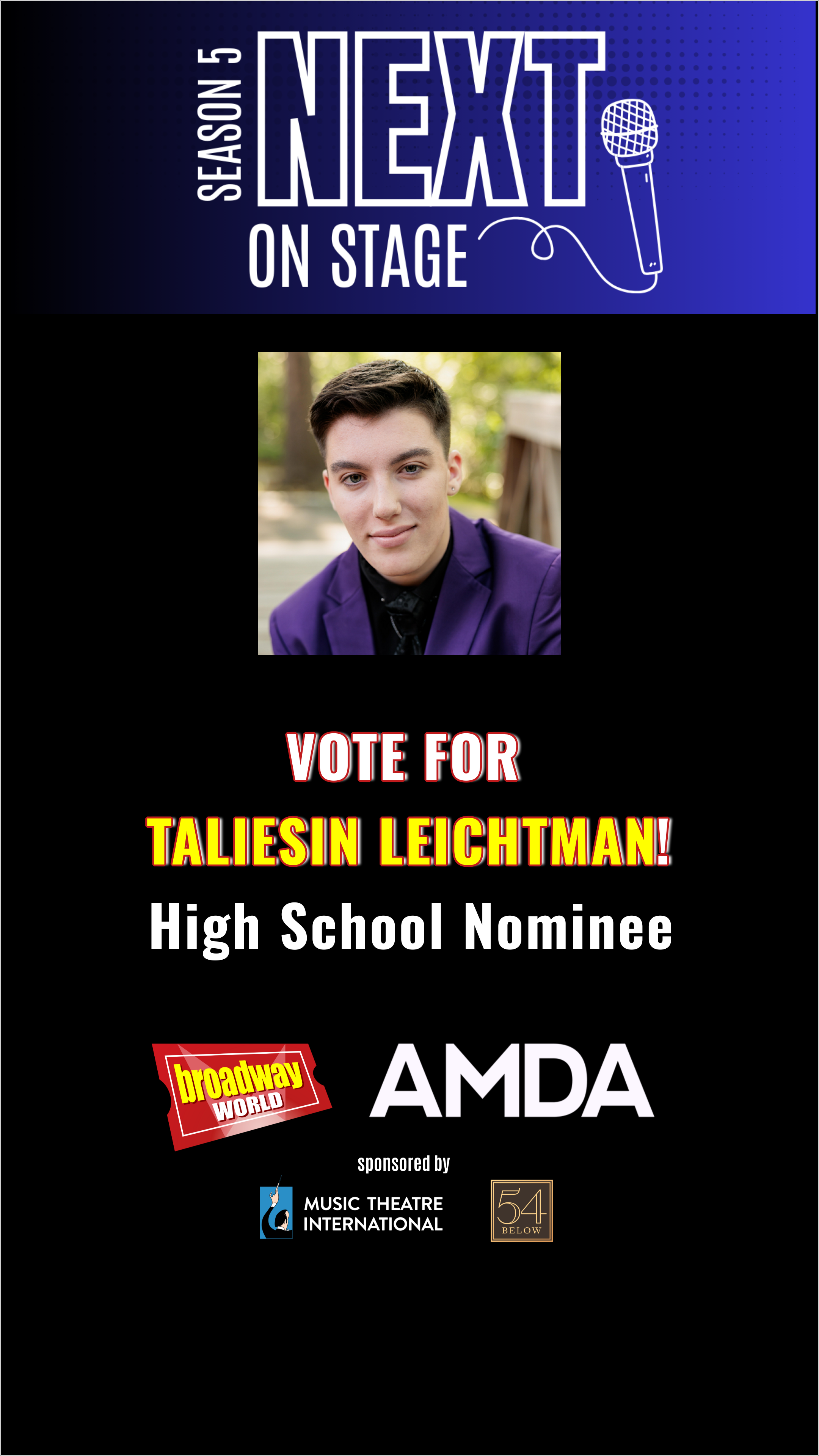 Taliesin Leichtman - Great Expectations BroadwayWorld's Next on Stage