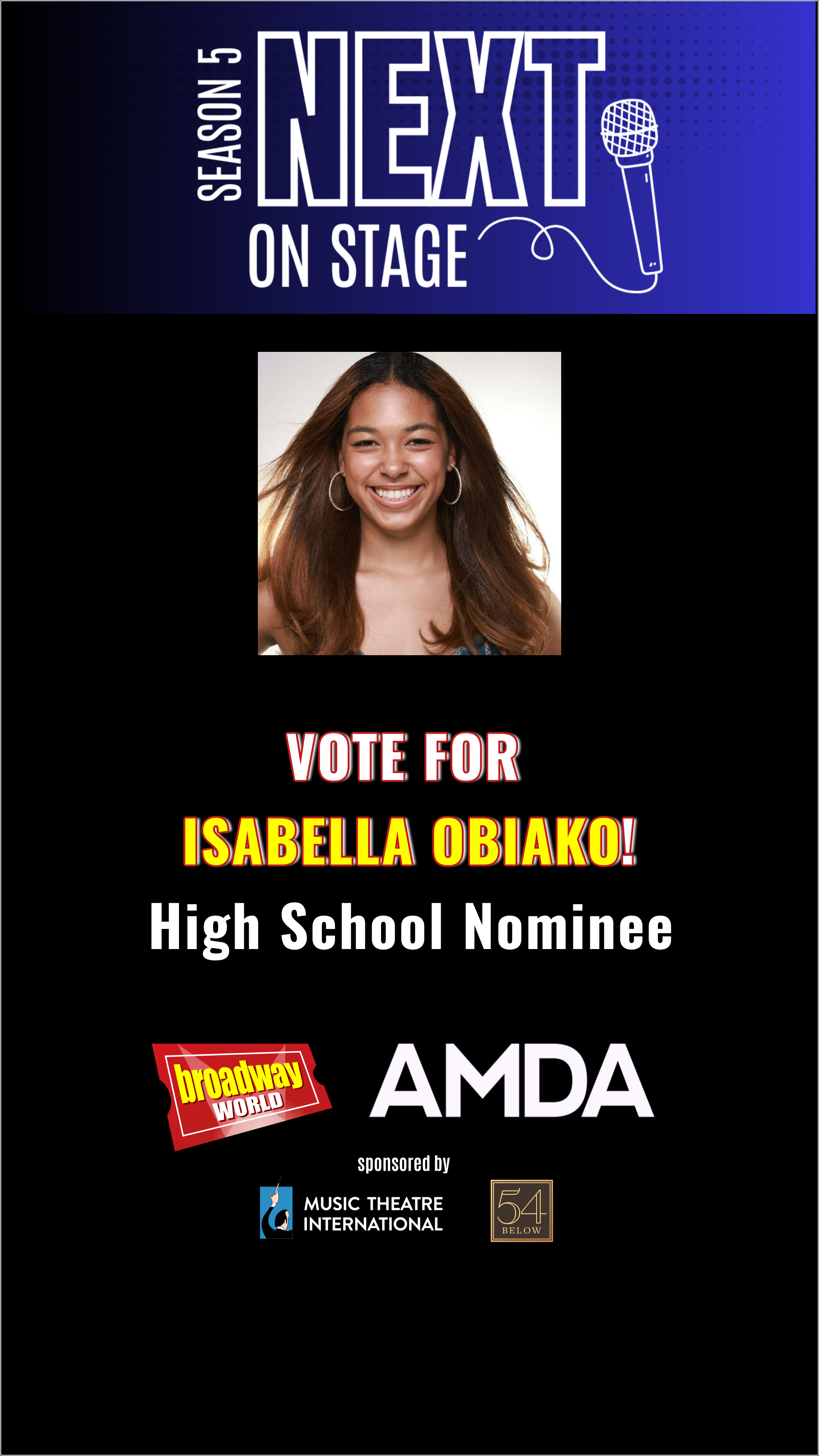 Isabella obiako - The Life I Never Led BroadwayWorld's Next on Stage