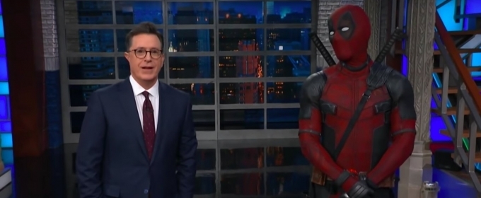 VIDEO: Deadpool Crashes Stephen Colbert's Monologue on THE LATE SHOW