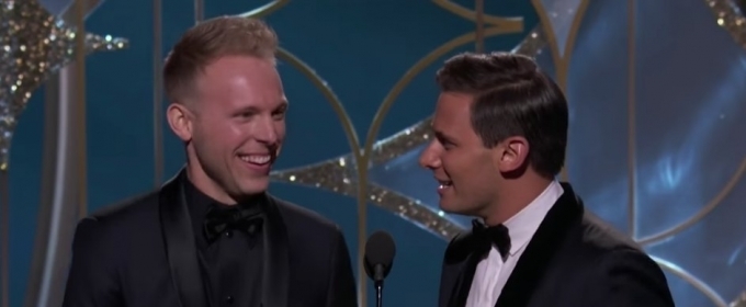 VIDEO: Benj Pasek & Justin Paul Accept GOLDEN GLOBE for Best Original Song