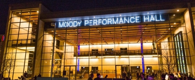 Moody Performance Hall Signage Illuminated In Dallas Arts District