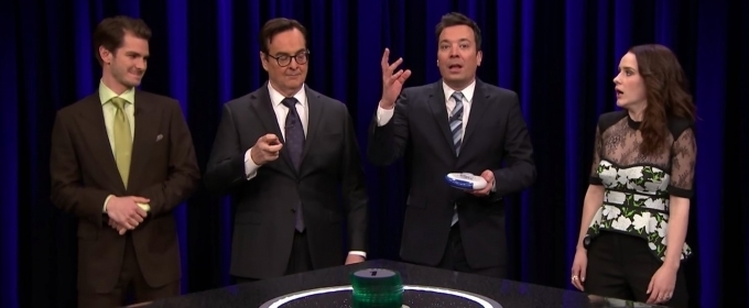 VIDEO: Jimmy Fallon Plays Catchphrase with Andrew Garfield and Rachel ...