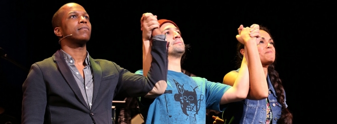 Photos: Lin-Manuel Miranda, Leslie Odom Jr. and Karen Olivo Take Opening Night Bows in TICK ...