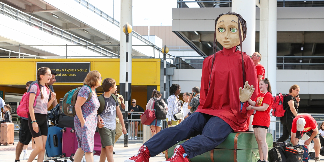 Photos: Five Metre-tall Puppet Aura Lands At Gatwick As Part Of ...