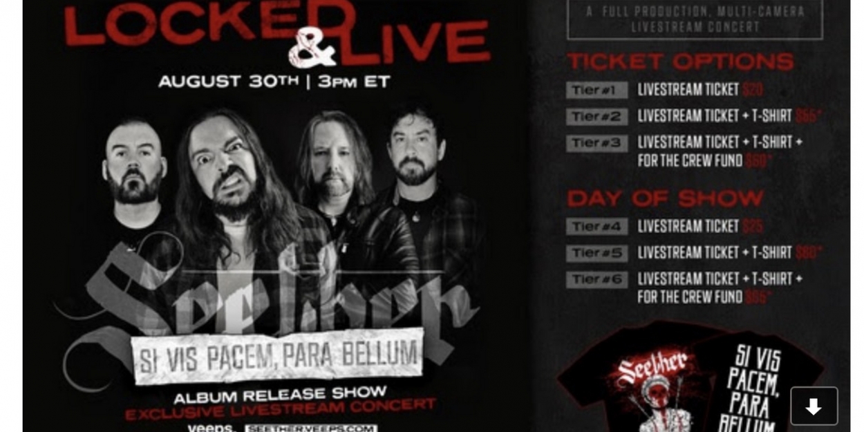 SEETHER Announces Worldwide Livestream Concert Event August 30