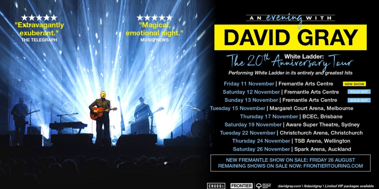 An Evening With David Gray Adds Third and Final Fremantle Show