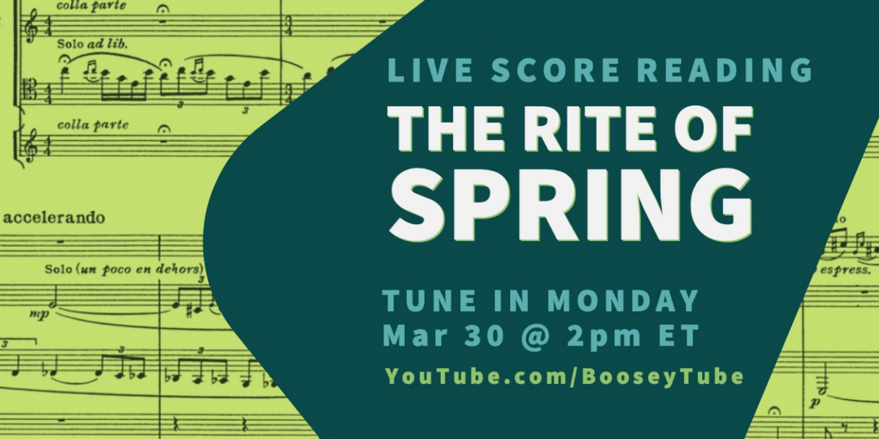 Special Guests to Join Live Score Reading Of THE RITE OF SPRING