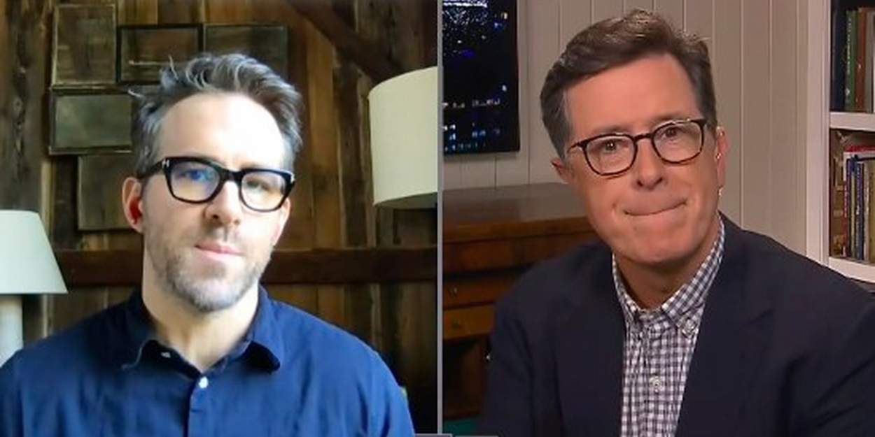 Video Ryan Reynolds And Stephen Colbert Drink Gin And Chat About Life