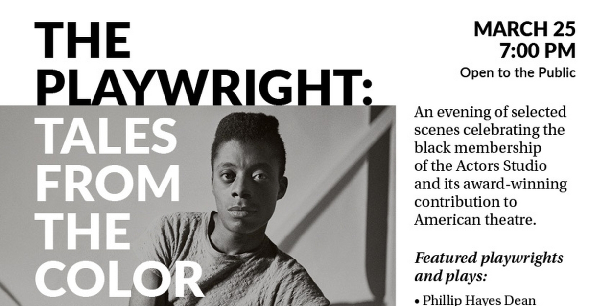 The Actors Studio to Present THE PLAYWRIGHT: TALES FROM THE COLOR LINE ...