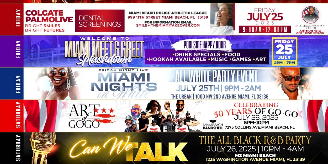 Lineup Set for 17th Annual Miami Takeover This July