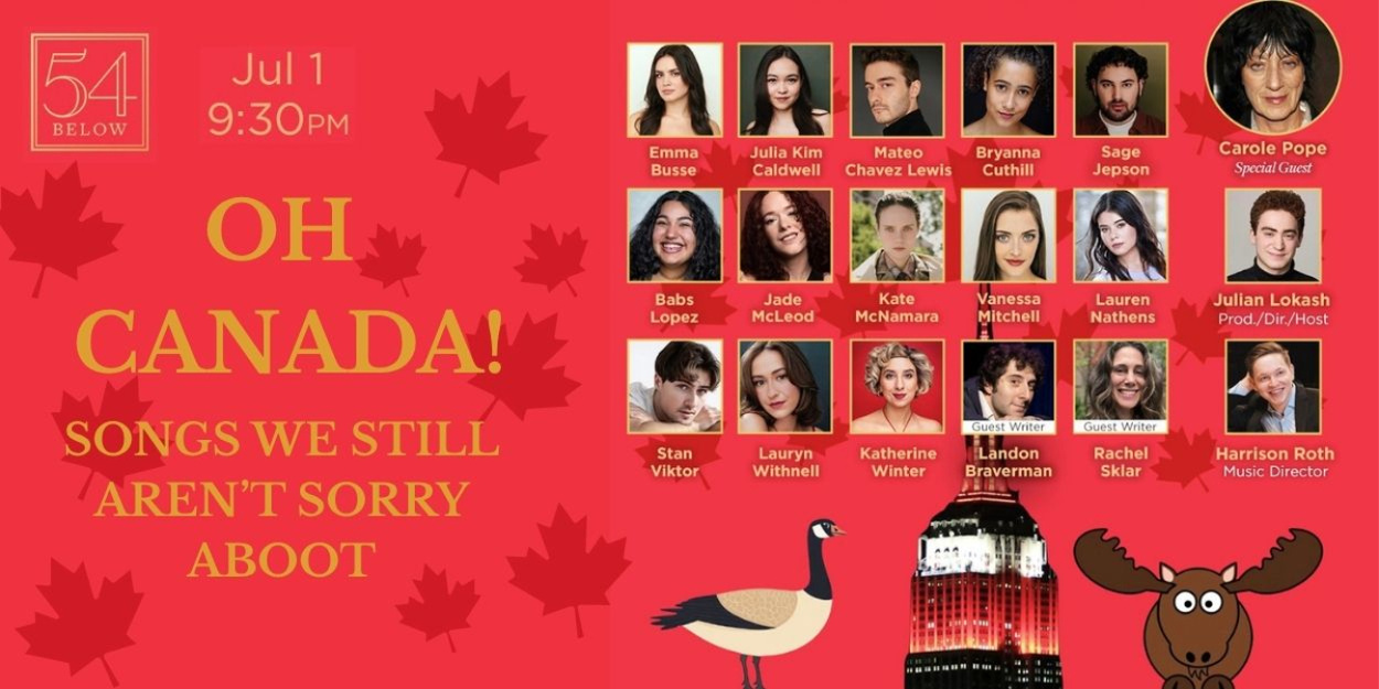 OH CANADA: SONGS WE STILL AREN'T SORRY ABOOT! to Play 54 Below on ...