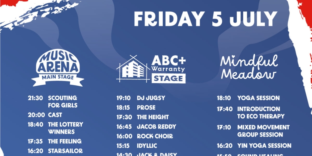 The Brit Fest Main Stage Timings Released