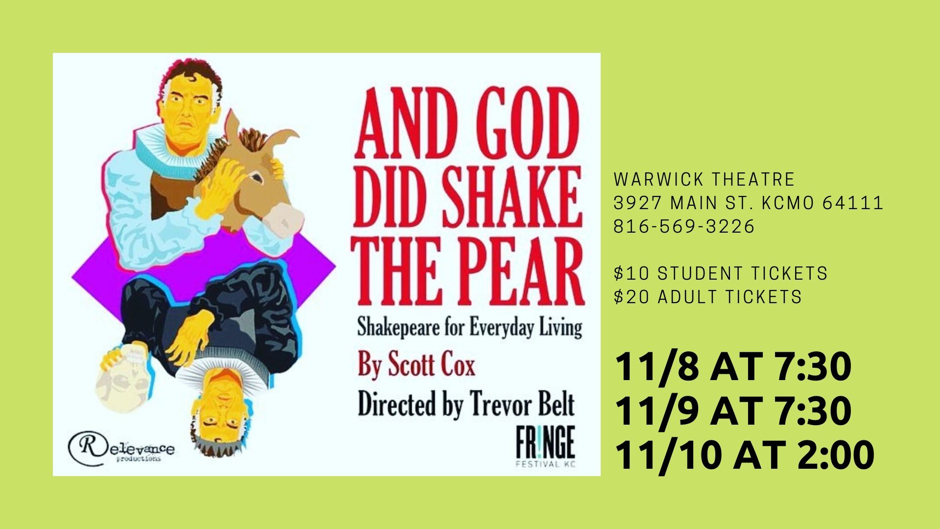 And God Did Shake the Pear: Shakespeare for Everyday Living in Kansas ...
