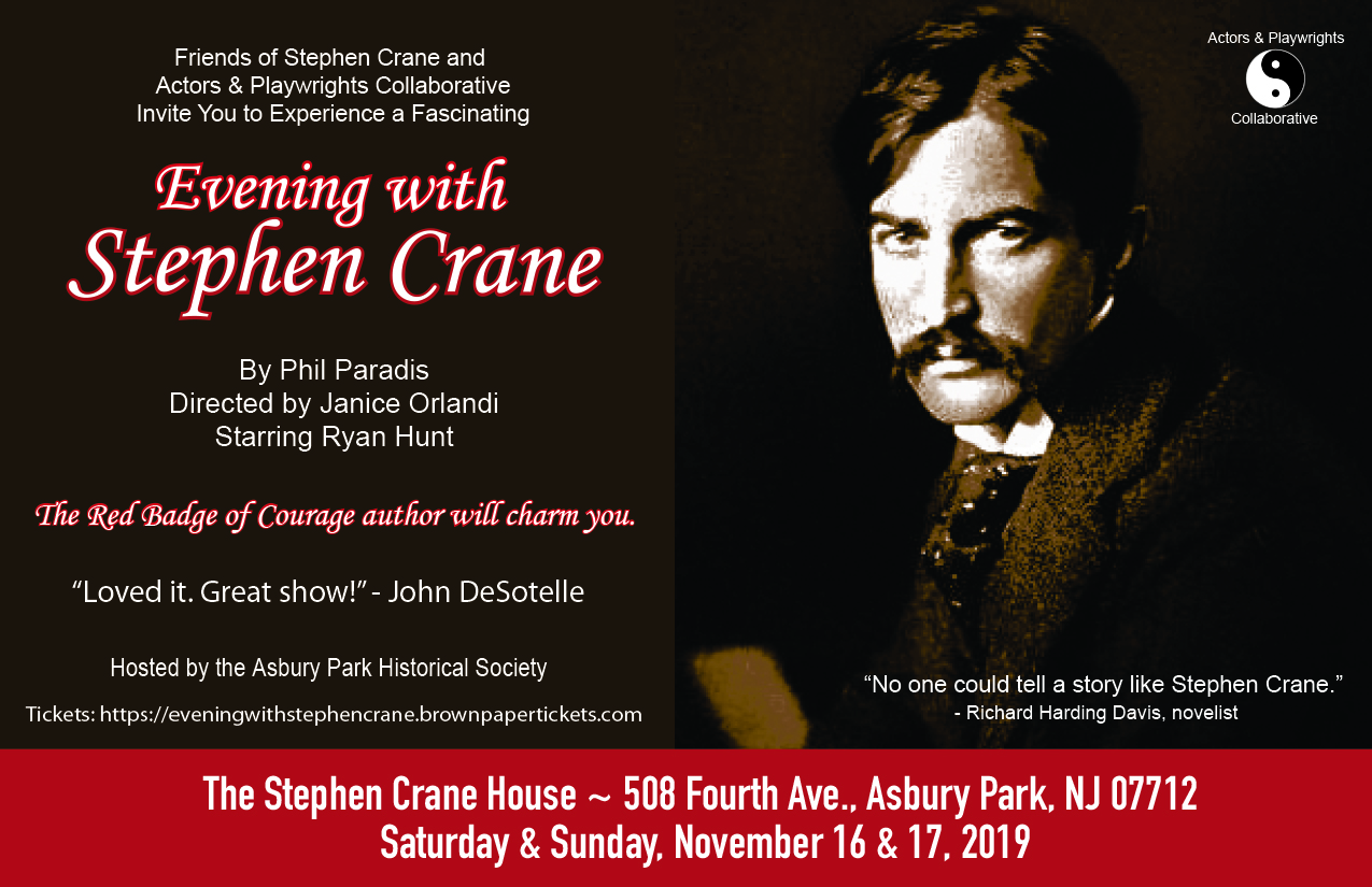 Evening With Stephen Crane in New Jersey at The Stephen Crane House 2019