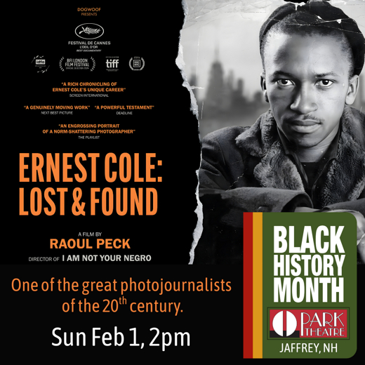 Ernest Cole: Lost and Found at The Park Theatre New Hampshire - 2026
